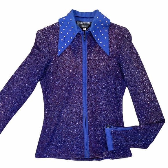 Tops | Vintage 7s Zip Up Disco Top In Incredible Condition | Poshmark